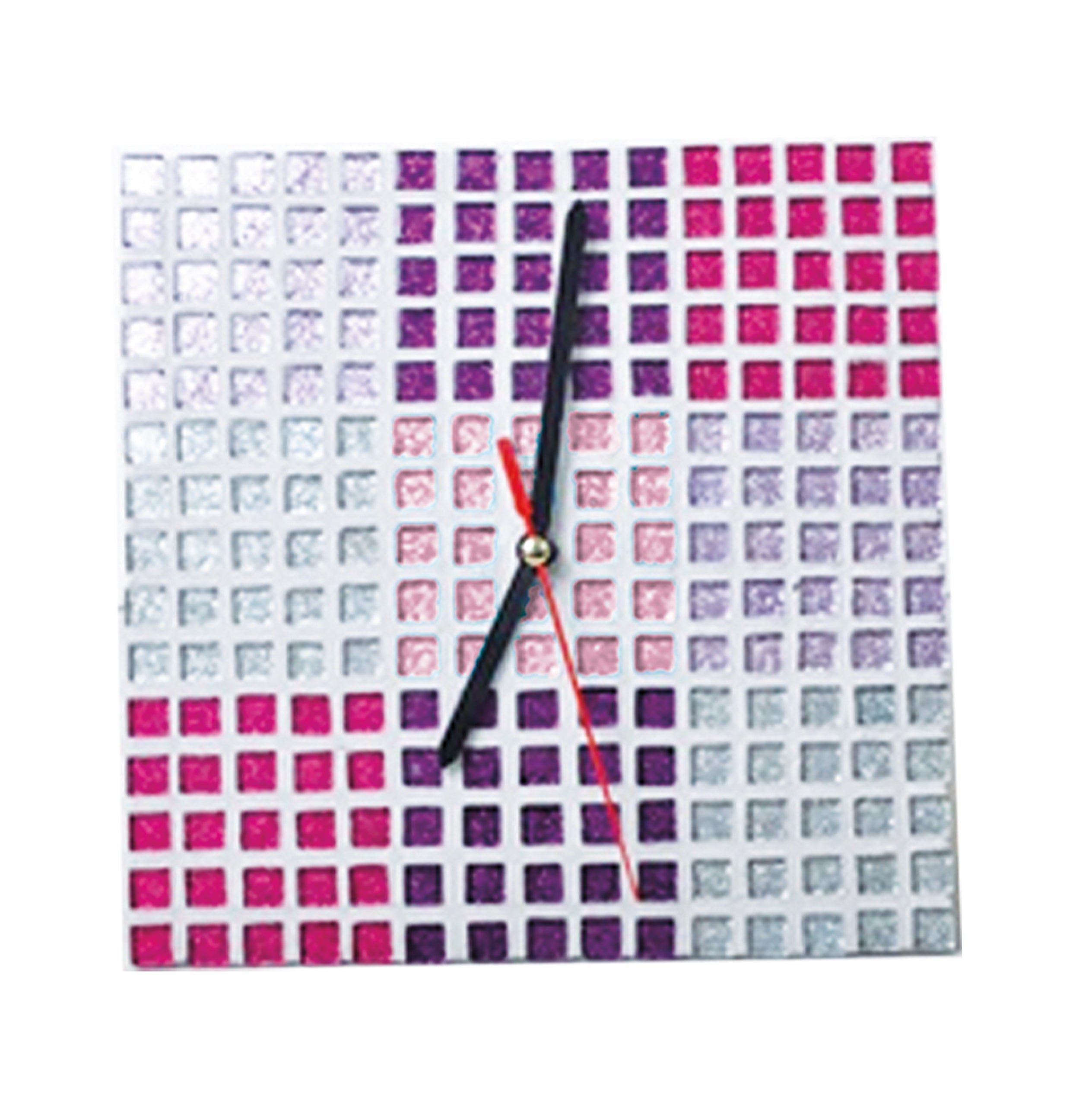 Mosaic Tile Clock - pink – Colours Crafts